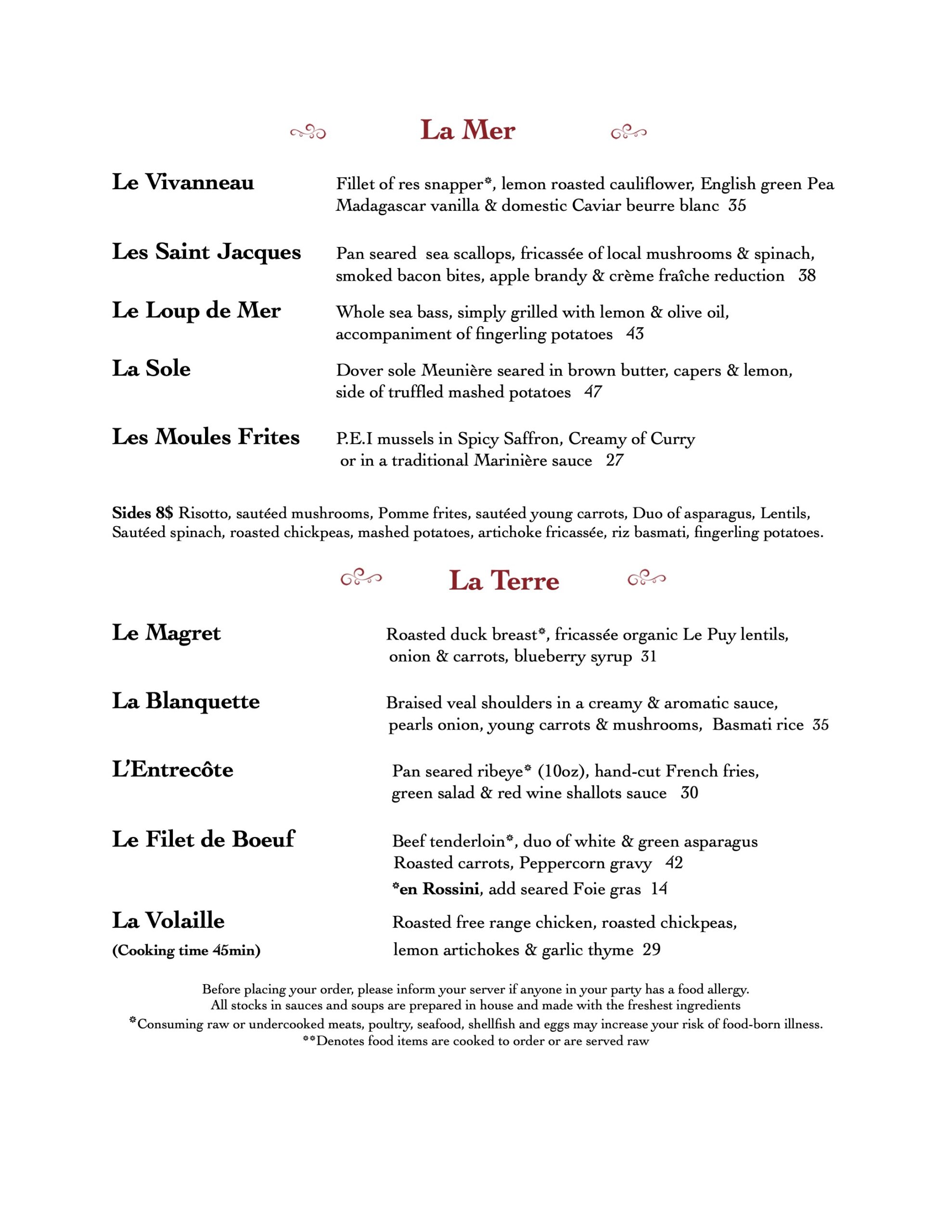 L.V.Boston | La Voile Restaurants